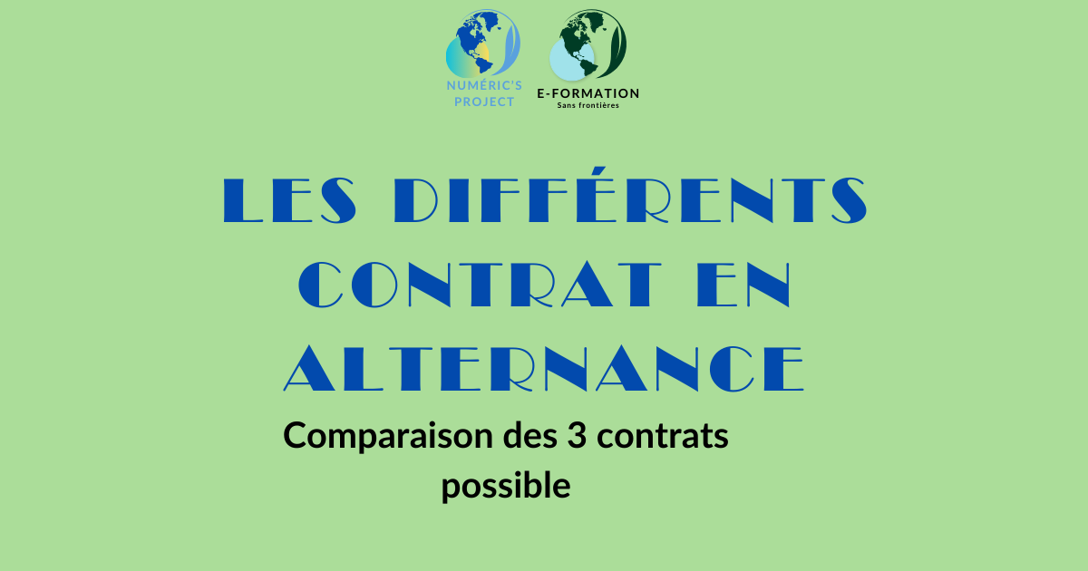 Les différents contrats d'alternance